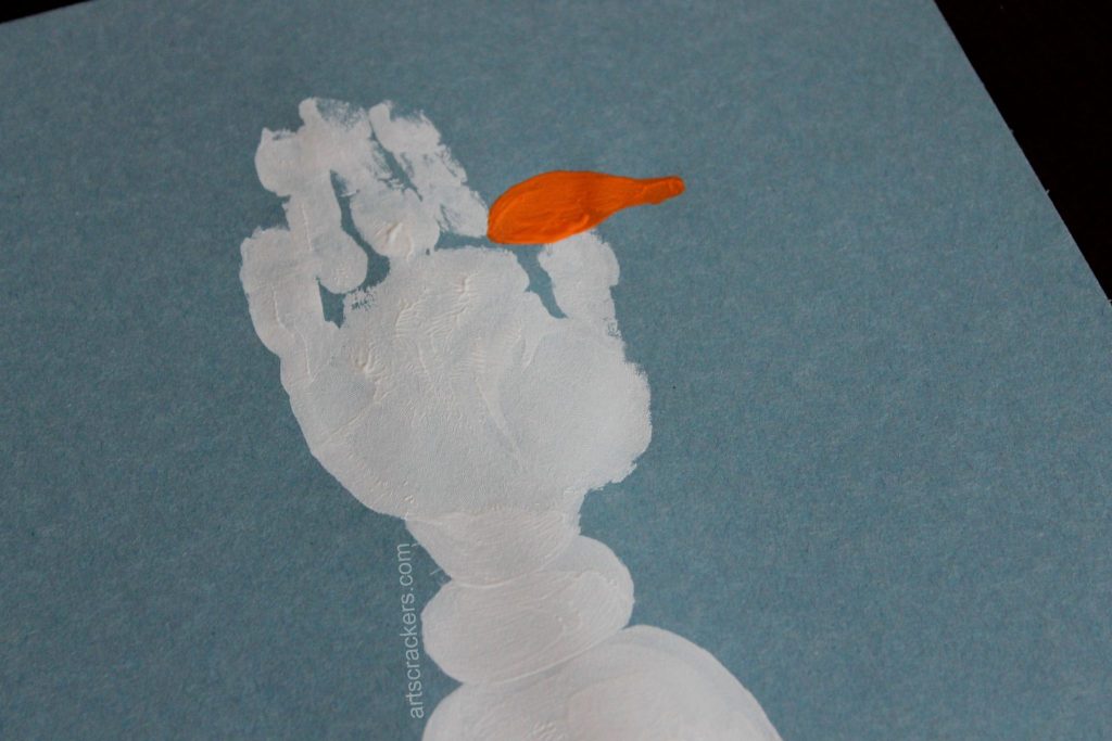 Frozen-Inspired Handprint Olaf and Winter Shadow Box