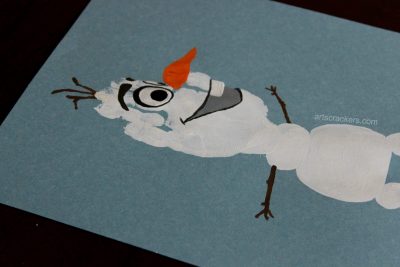 Frozen-Inspired Handprint Olaf and Winter Shadow Box