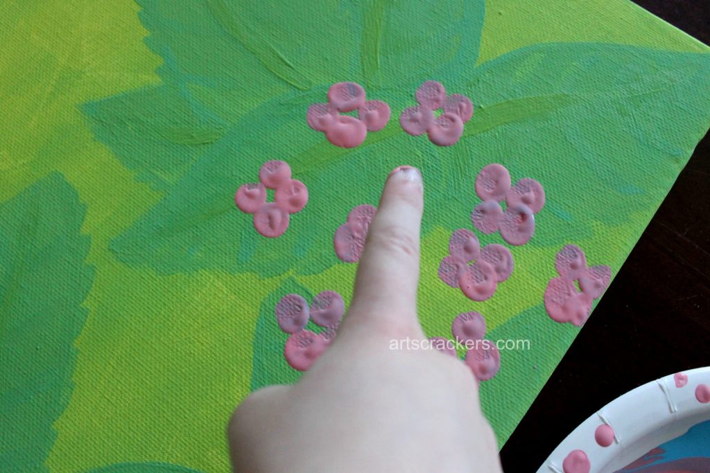 Fingerprint Flowers Canvas Wall Art | Part 3 | Hydrangeas