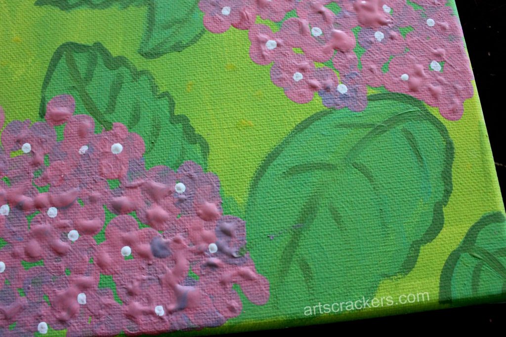 Fingerprint Flowers Canvas Wall Art | Part 3 | Hydrangeas