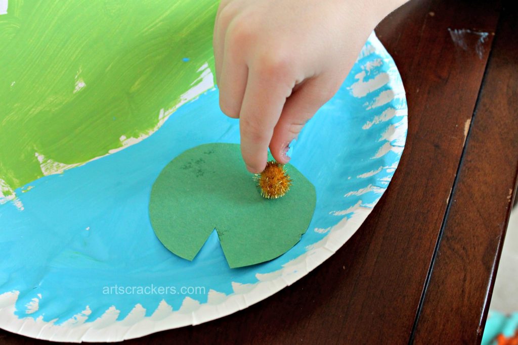 DIY Frog on a Lily Pad Pond Plate Craft