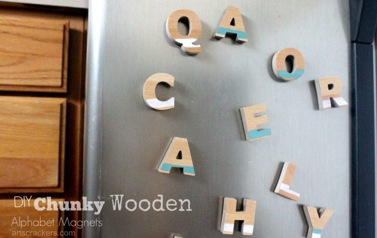 DIY Chunky Wooden Alphabet Magnets