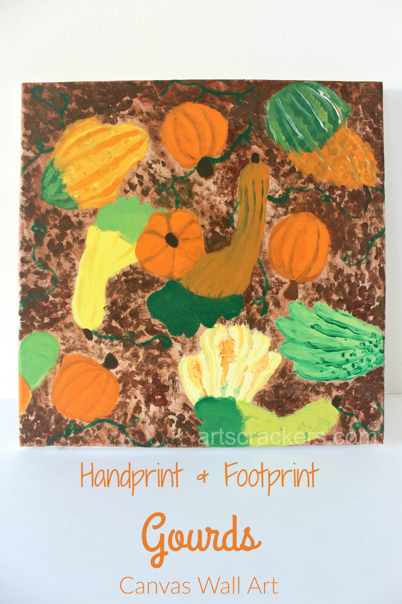 Handprint & Footprint Gourd Canvas Art