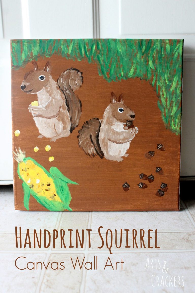 Hand & Footprint Woodland Animals Art