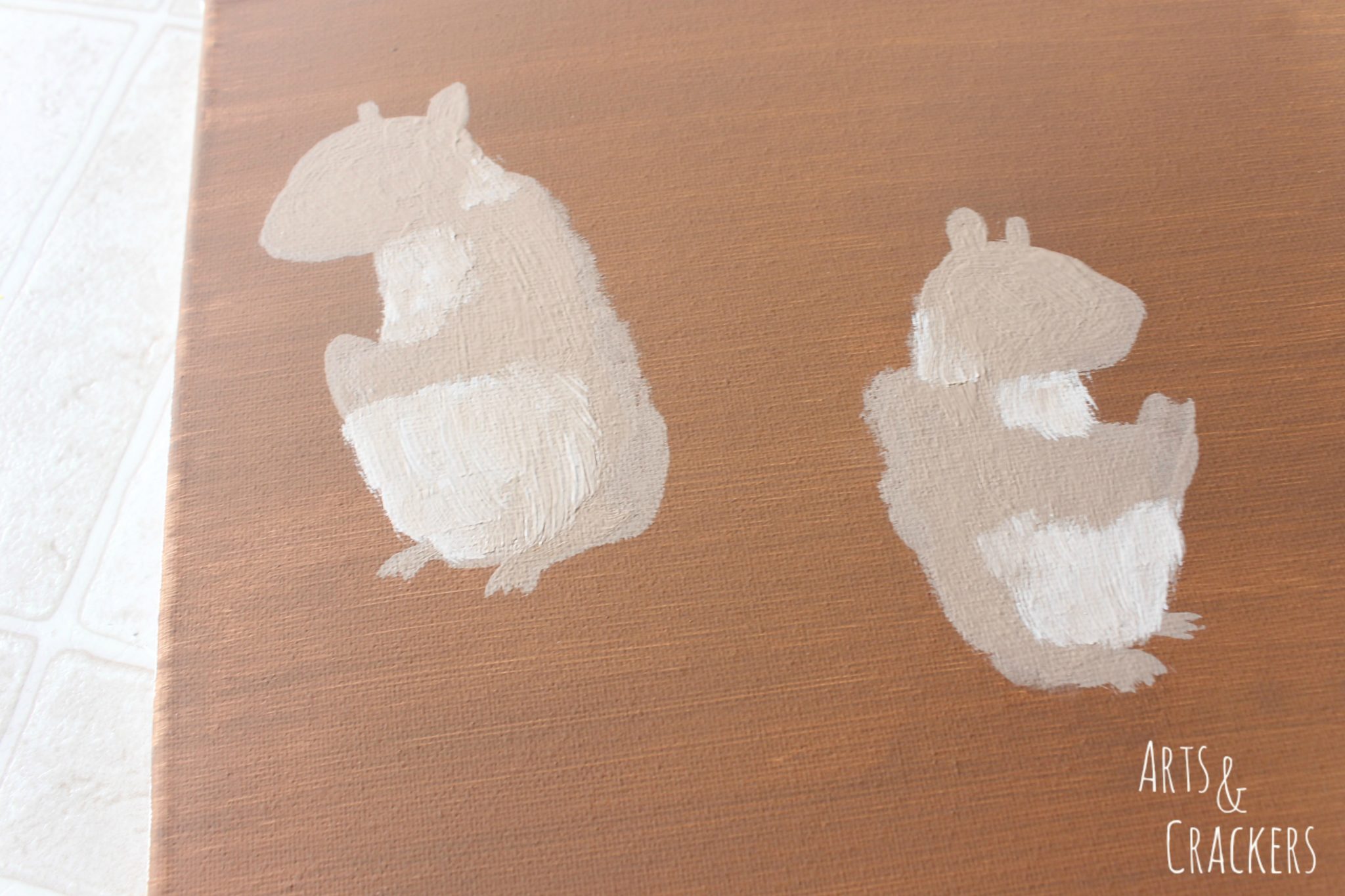 Hand & Footprint Woodland Animals Art