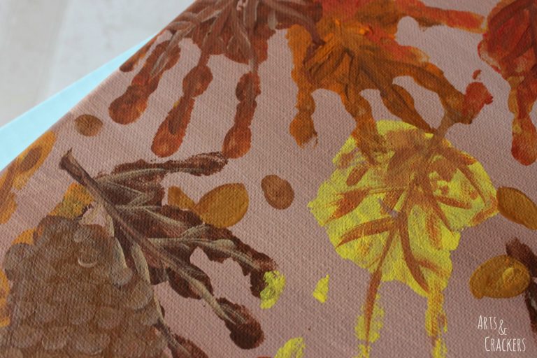 Handprint Tree and Leaf Canvas Art