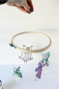 Fairy Mobile Coloring Page Craft Tutorial - Arts and Crackers