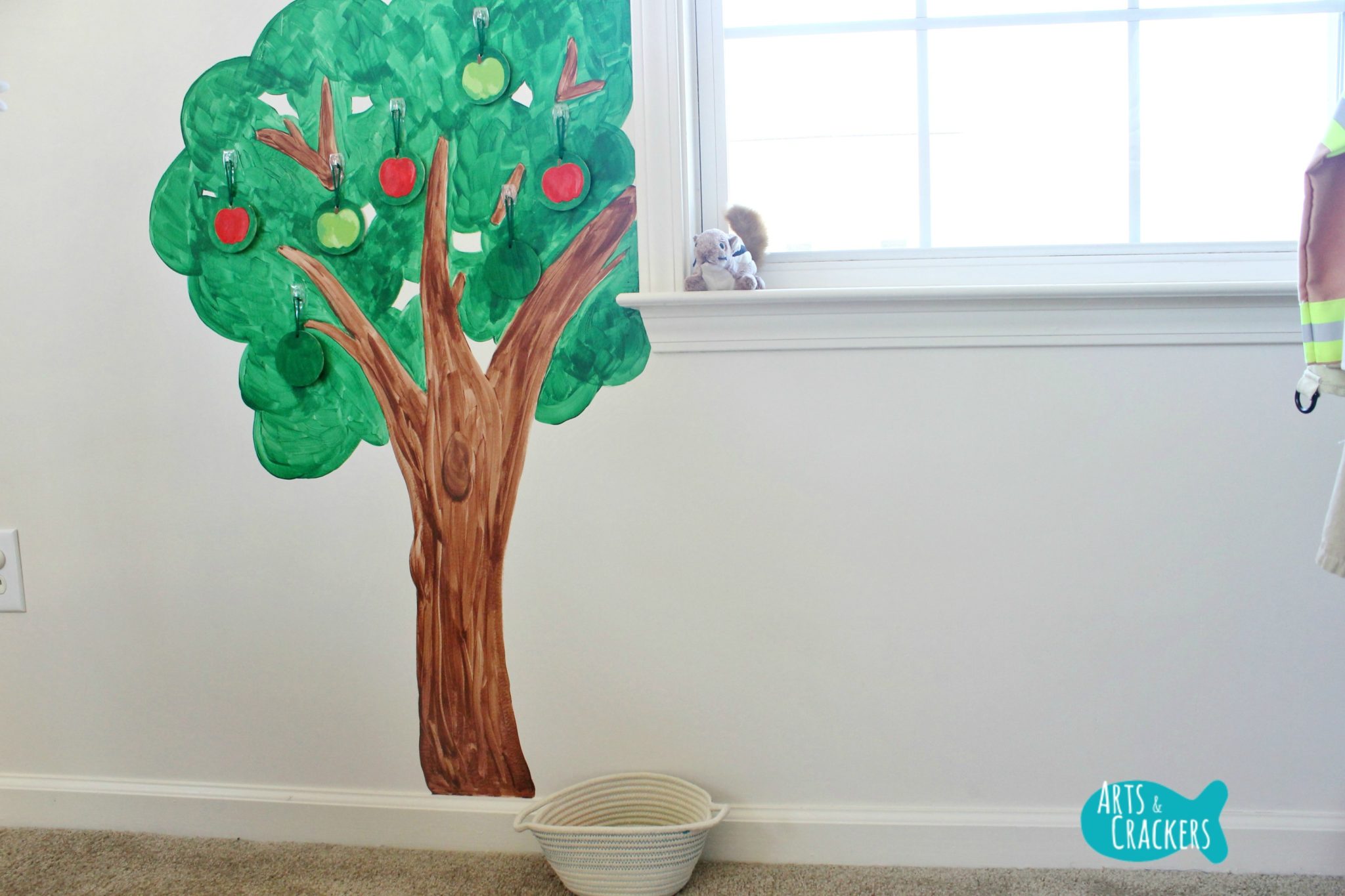 DIY Playroom Learning Tree for Reading and Math