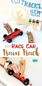 Race Car Wooden Train Tracks Craft for Kids - Arts and Crackers