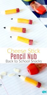 String Cheese Pencil Stubs Back to School Snack Idea