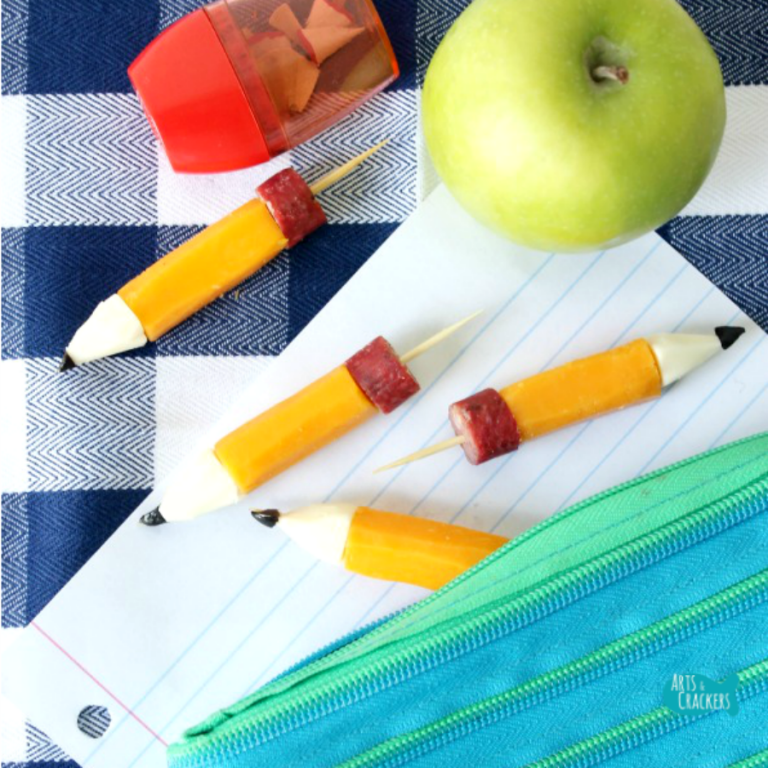 String Cheese Pencil Stubs Back to School Snack Idea