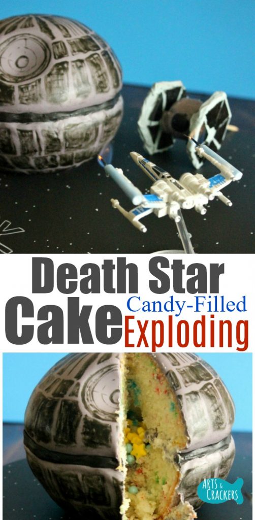 Candy-Filled Death Star Cake Tutorial with Tie Fighter Cake Pops