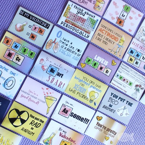 Printable Chemistry Valentines for Kids (with Chemistry Facts!)