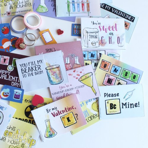 Printable Chemistry Valentines for Kids (with Chemistry Facts!)