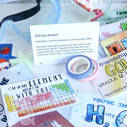 Printable Chemistry Valentines for Kids (with Chemistry Facts!)