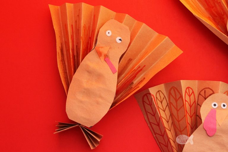 Easy Fan Turkey Paper Craft | Thanksgiving for Kids