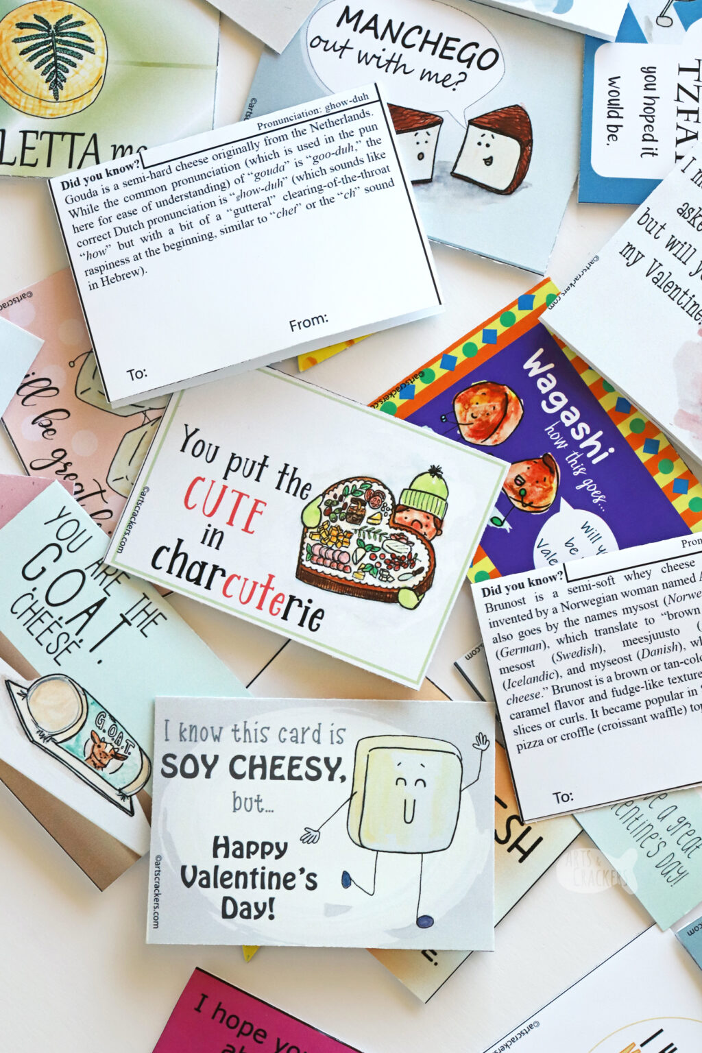 Literally Cheesy Valentines Cards for Cheese Lovers