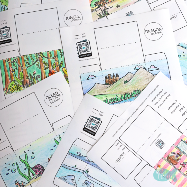 Printable 3D Box Diorama — Animal Habitat Craft