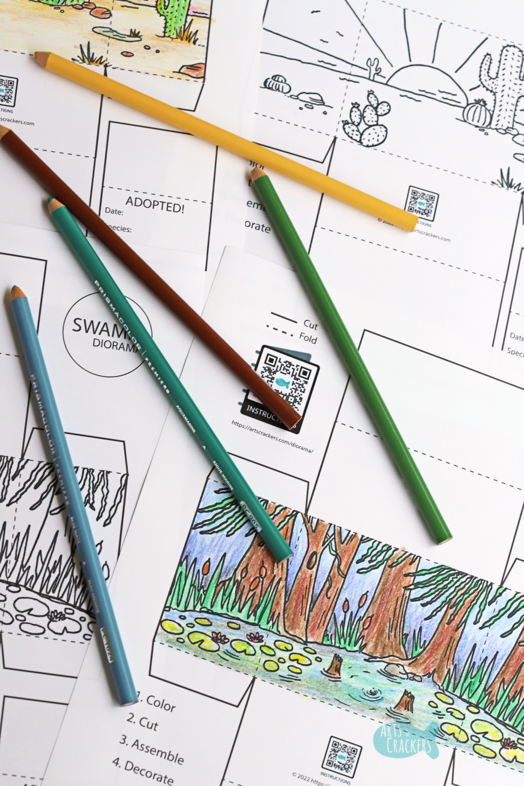 Printable 3D Box Diorama — Animal Habitat Craft